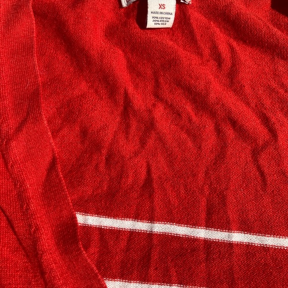 GAP | Sweaters | Gap Red Striped Cardigan With Pockets | Poshmark